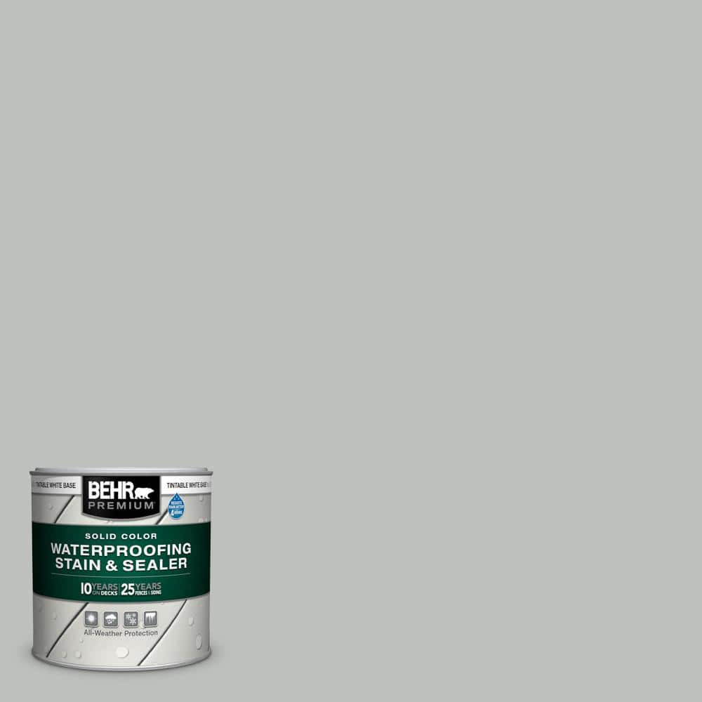 BEHR PREMIUM 8 oz. #SC-365 Cape Cod Gray Solid Color Waterproofing ...