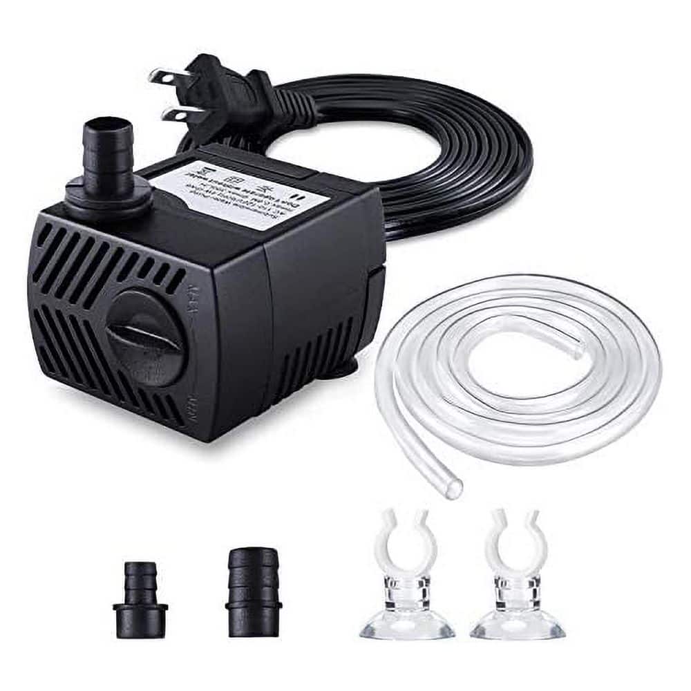 Submersible Water Fountain Pump 80GPH 4W 300L/H Durable Outdoor Pump ...