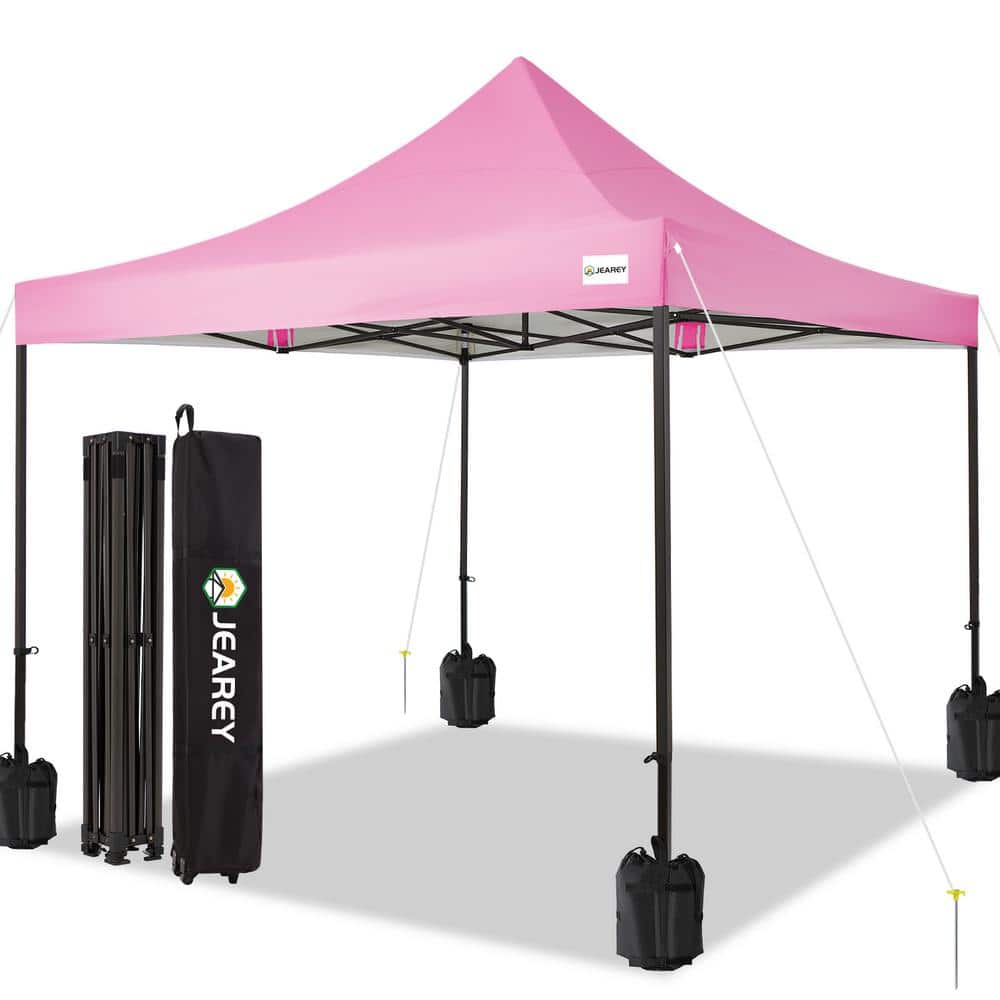 JEAREY 10 ft. x 10 ft. Pop Up Canopy Tent Instant Outddor Canopy in ...