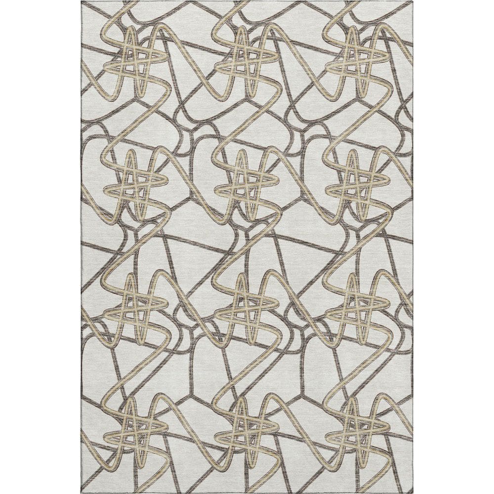 Addison Rugs Mayfield Premium Machine Washable Abstract AMF947 Ivory 3 ...