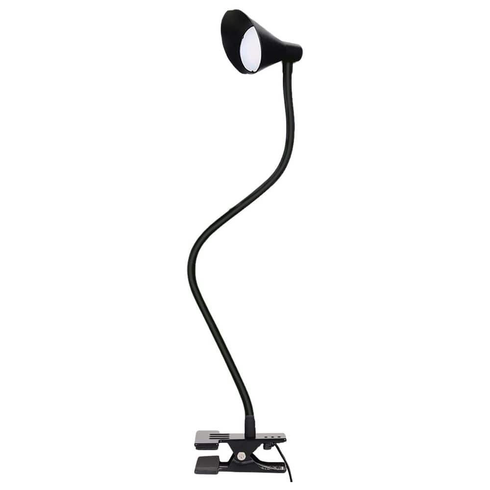 15 in. White Dimmable LED Task and Reading Lamp with USB Port and ...