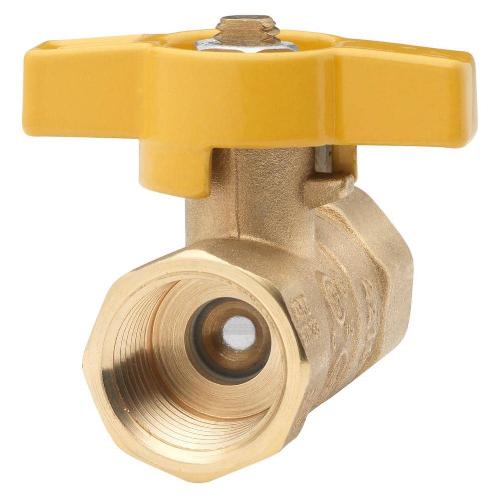 Homewerks Worldwide ½ in. FIP x ½ in. FIP Brass Gas Ball Valve ...
