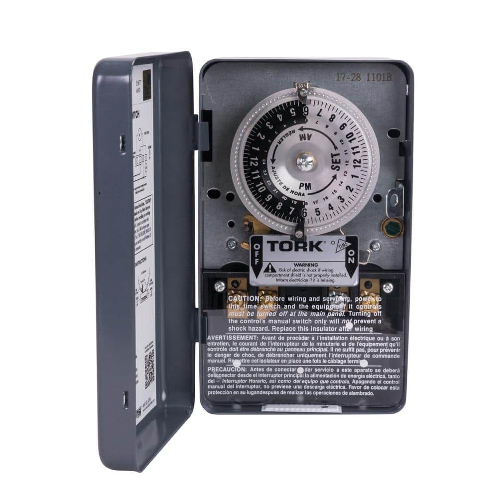 TORK 40 Amp 1-Channel 24-Hours Indoor Mechanical Time Switch for Same ...