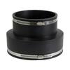 PLUMBFLEX 8 in. x 6 in. PVC Flexible Reducing Coupling with Stainless ...
