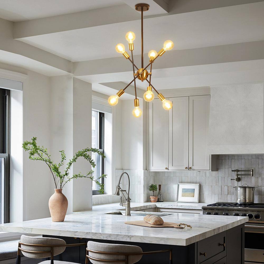 Reviews for TOZING 8-Light Copper Rustic Industrial Mid Century Sputnik ...