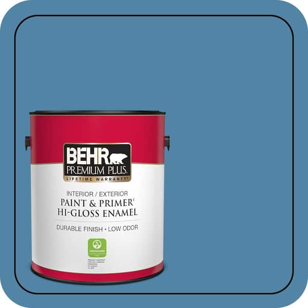 BEHR PREMIUM PLUS 1 gal. #M500-4 Hemisphere Hi-Gloss Enamel Interior ...