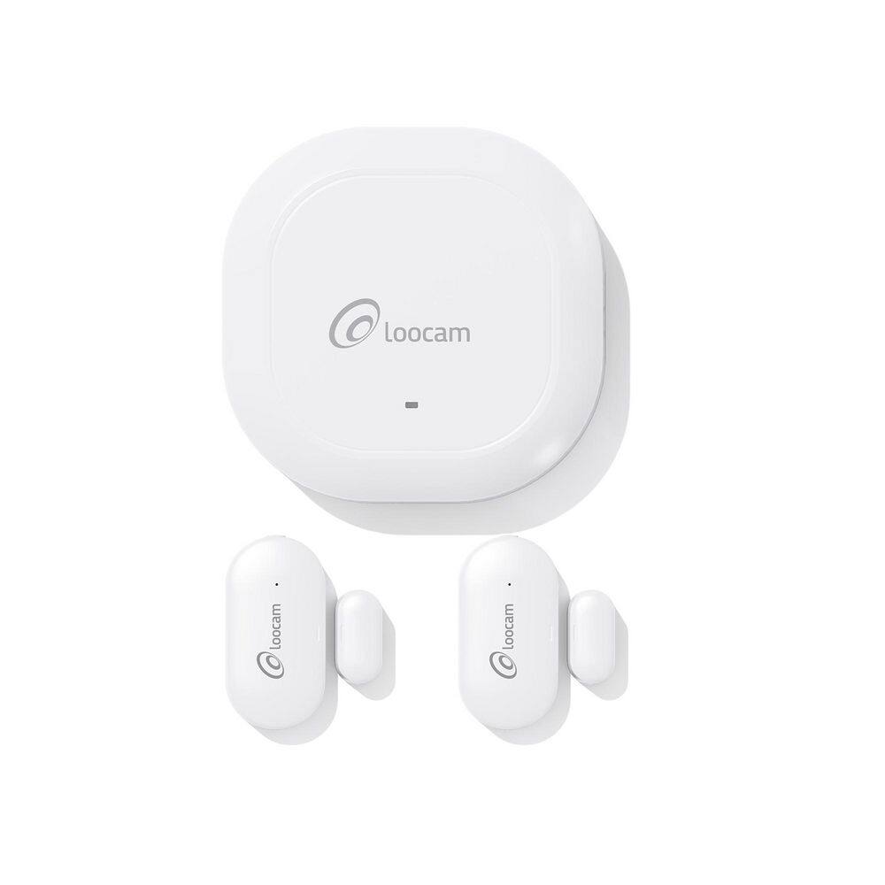 LOOCAM Wireless Home Security Alarm System 3-Piece, 1-Smart Hub, 2-Door ...
