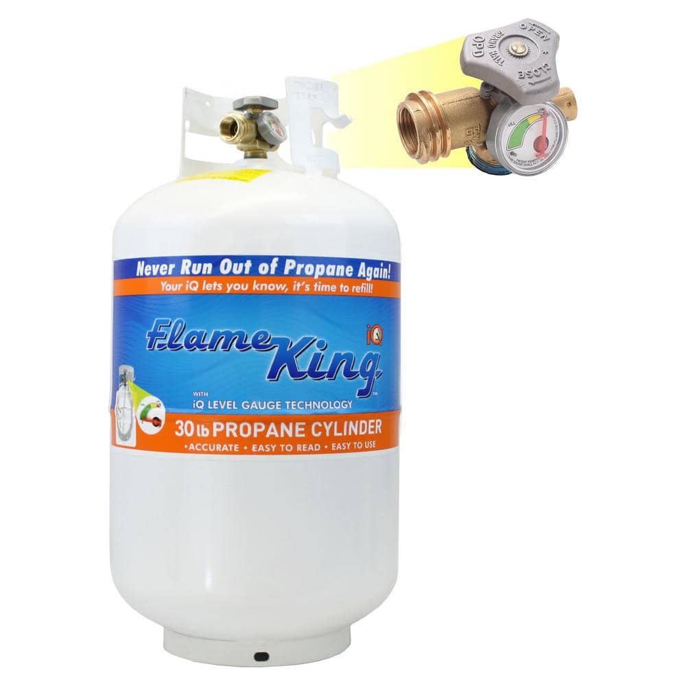 Flame King 30 lb. Pound Propane Tank Cylinder with OPD Valve and Built ...