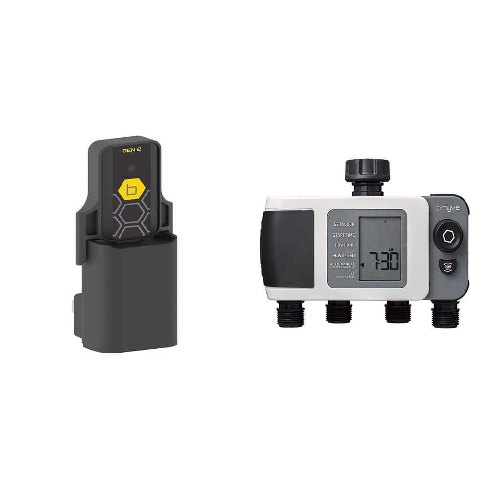 Orbit B-hyve Generation 2 Wi-Fi Hub and XD Bluetooth 4-Outlet Hose ...