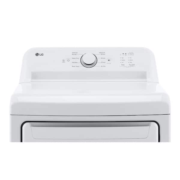 LG 7.3 Cu.Ft. Vented Electric Dryer in White with Sensor Dry Technology ...