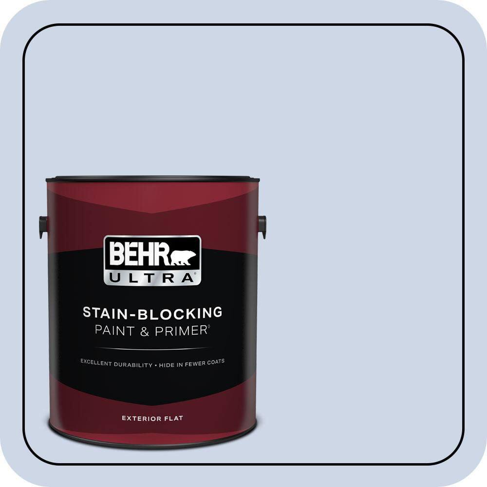 BEHR ULTRA 1 gal. #590A-2 Monet Lily Flat Exterior Paint & Primer ...
