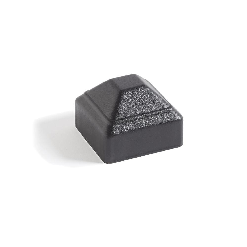 FORTRESS Fe26 2in. W x 2in. H Black Steel Pressed Dome Post Cap ...