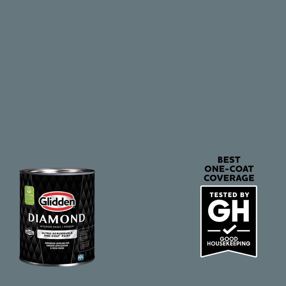Glidden Diamond 1 qt. PPG1037-5 Night Rendezvous Semi-Gloss Interior ...