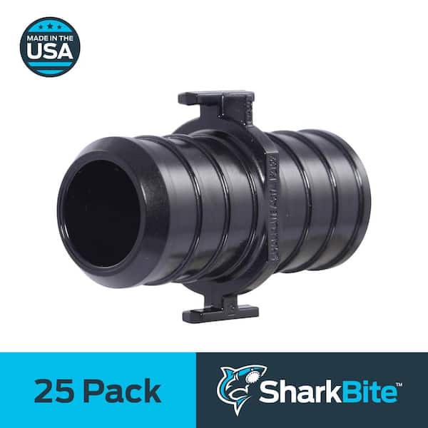 SharkBite 3/4 in. PEX Barb Plastic Coupling Fitting (25-Pack) UP016A25 ...