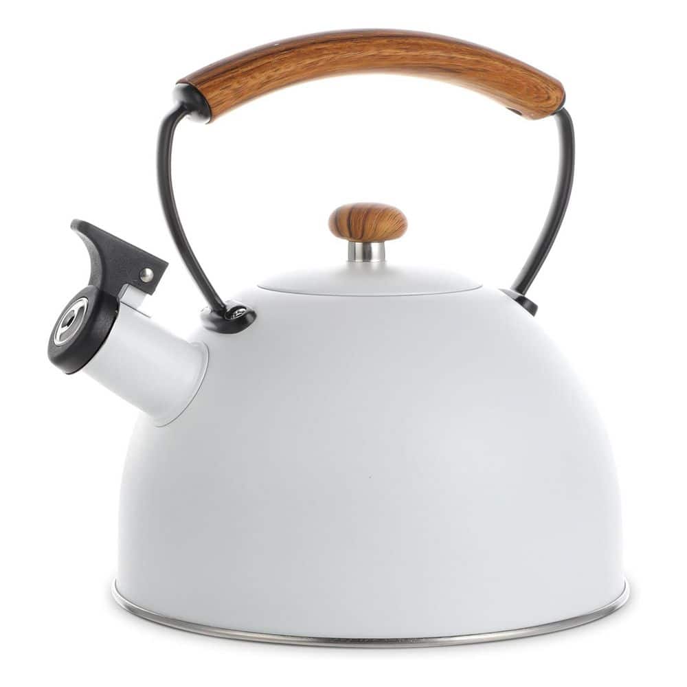 MegaChef 12.5-Cup Matte Induction Stovetop Whistling Tea Kettle ...