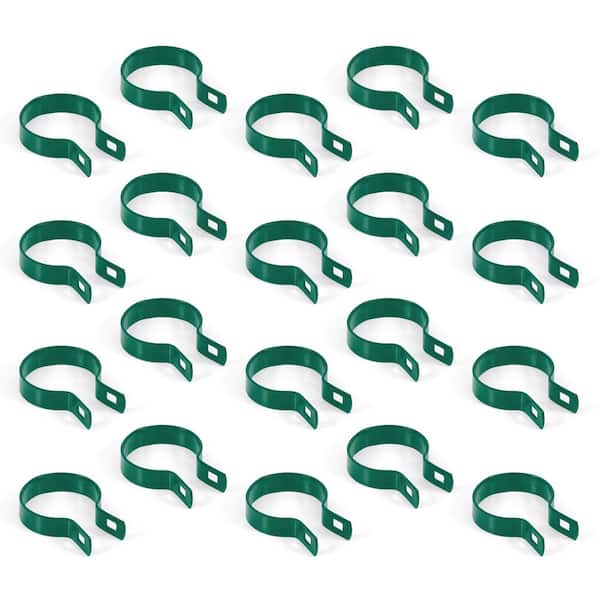 Fencer Wire 2-3/8 in. Chain Link Fence Green Galvanized Steel Brace ...