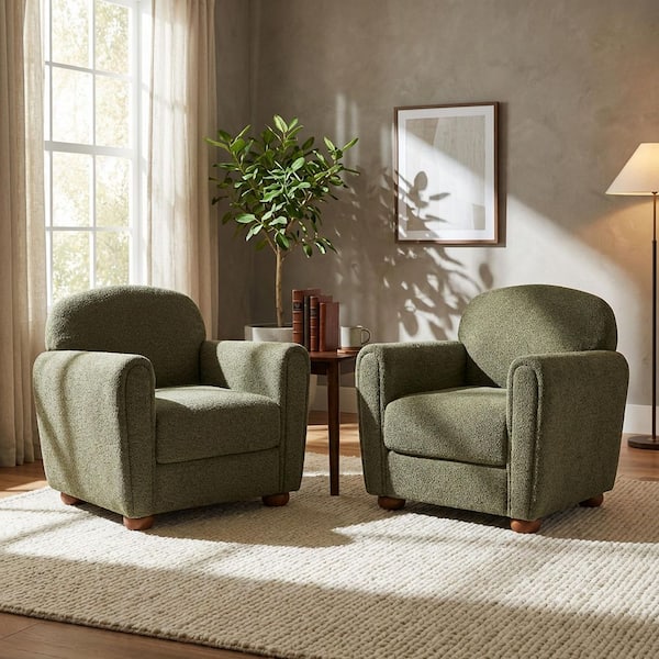 CHRISTOPHER KNIGHT HOME Malory Modern Olive Green Fabric Upholstered ...