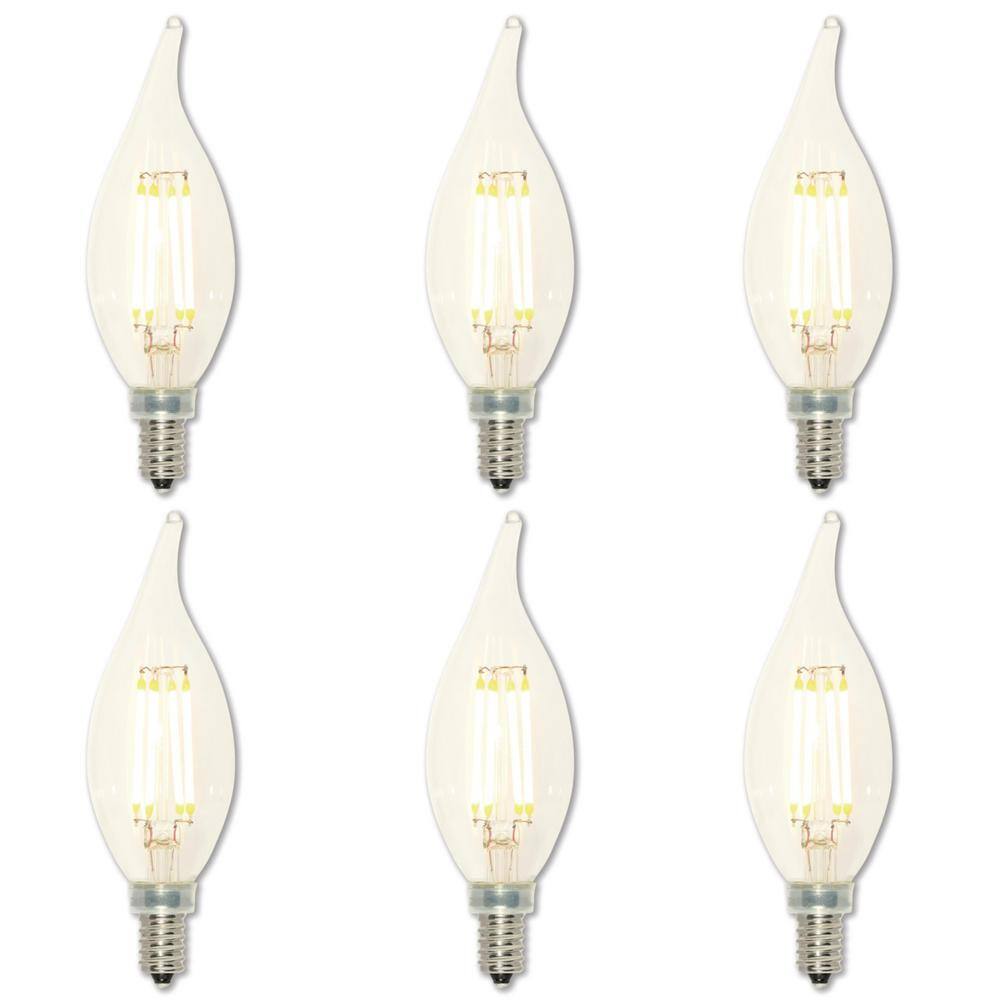 Westinghouse 40-Watt Equivalent CA11 Dimmable Clear E12 Edison Filament ...