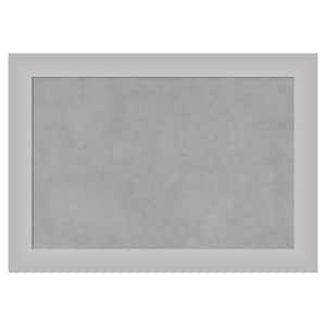 Amanti Art Low Luster Silver 27 in. x 21 in. Framed Magnetic Board ...