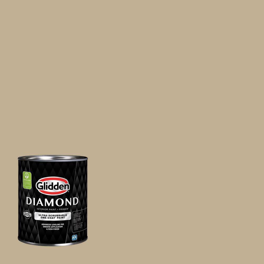 Glidden Diamond 1 qt. PPG1101-4 Rock Cliffs Satin Interior Paint with ...