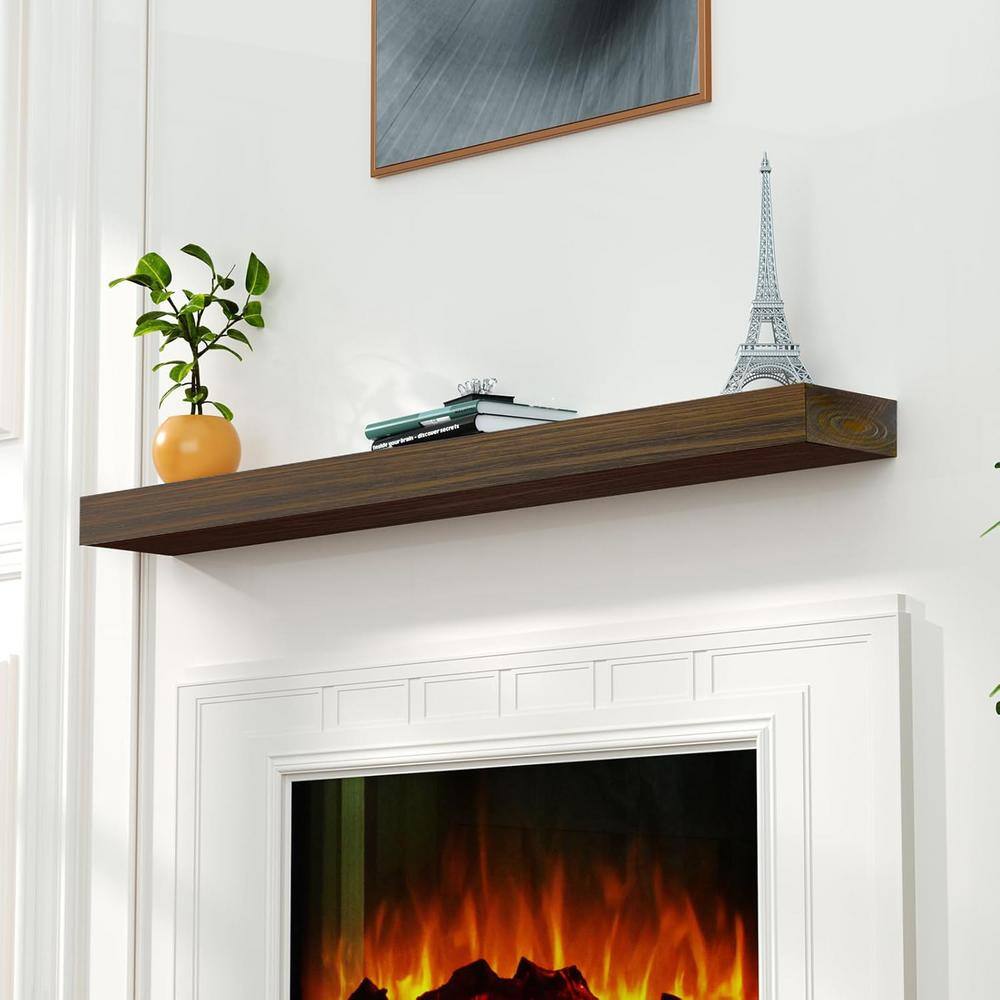 Have a question about 72 in. W x 3 in. H x 8 in. D Traditional Farmhouse Dark Chocolate Cap ...