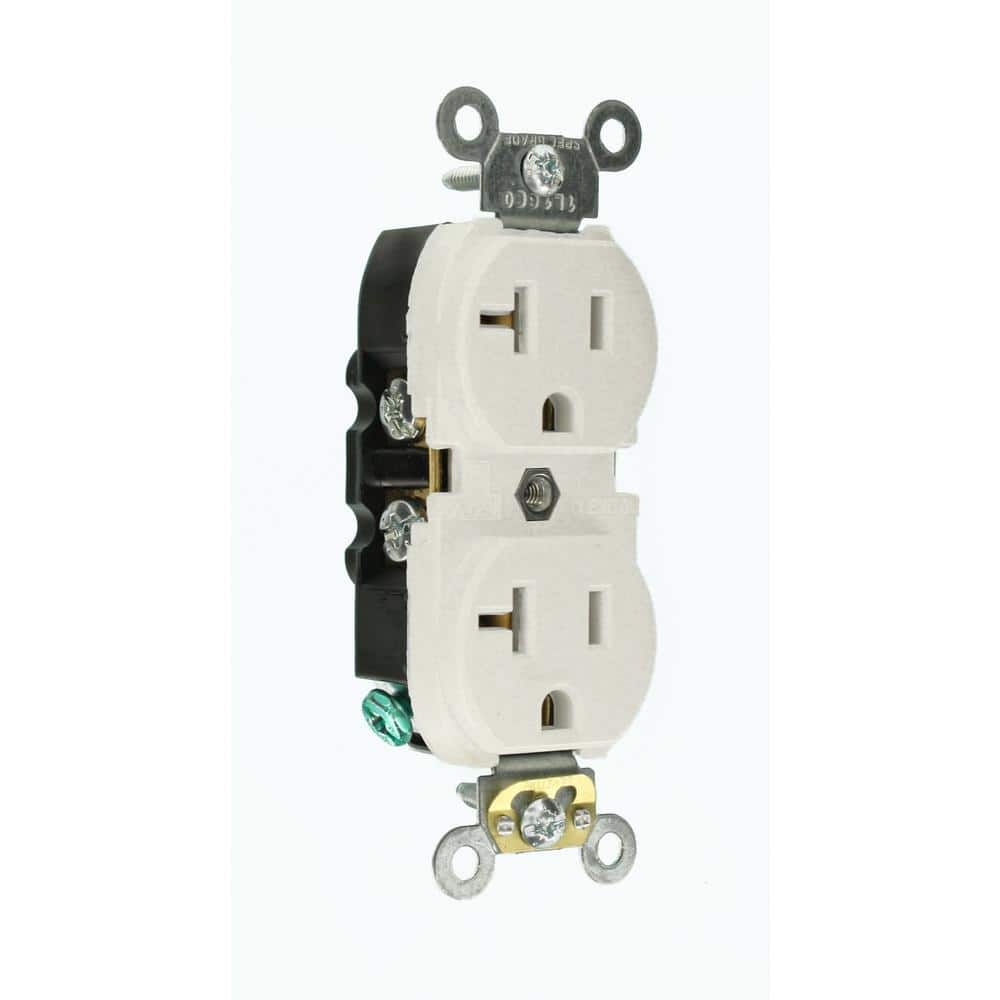 Leviton 20 Amp 125 V Industrial Grade Self Grounding Duplex Outlet ...