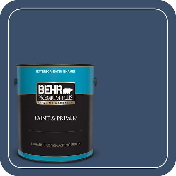 BEHR PREMIUM PLUS 1 gal. #M510-7 Inked Satin Enamel Exterior Paint ...