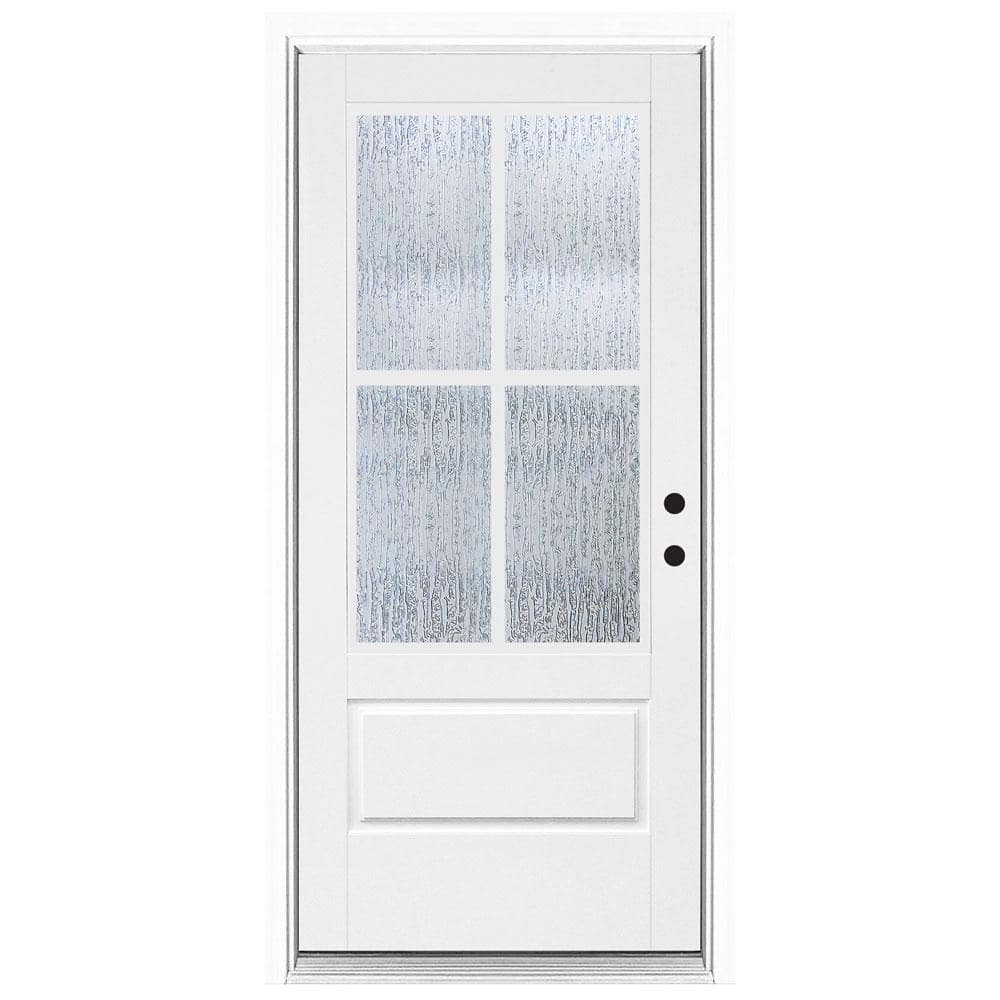 MP Doors 36 in. x 80 in. 3/4 Lite Left-Hand Inswing 4 lite SDL Water ...