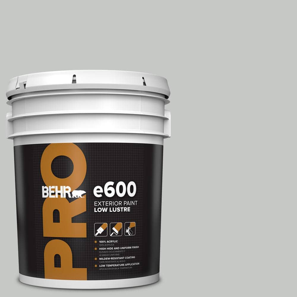 BEHR PRO 5 gal. #BNC-07 Frosted Silver Low Luster Exterior Paint ...