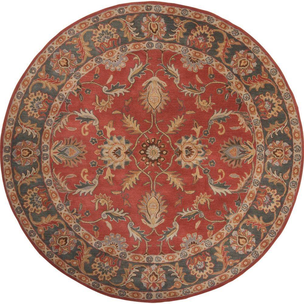 Artistic Weavers John Rust Red 8 ft. x 8 ft. Round Area Rug JHN-1007 ...