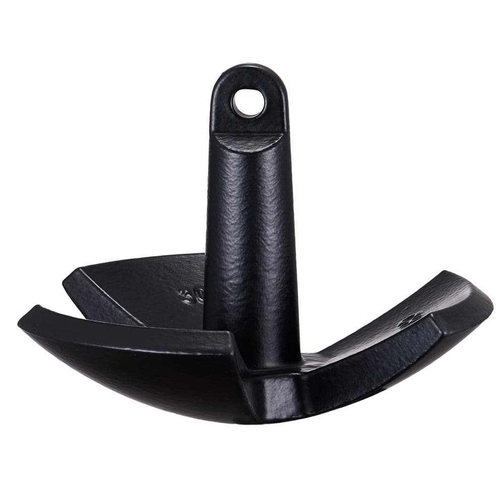 SKYSHALO River Anchor, 30 lbs. Boat Anchor Cast Iron Black Vinyl-Coated ...