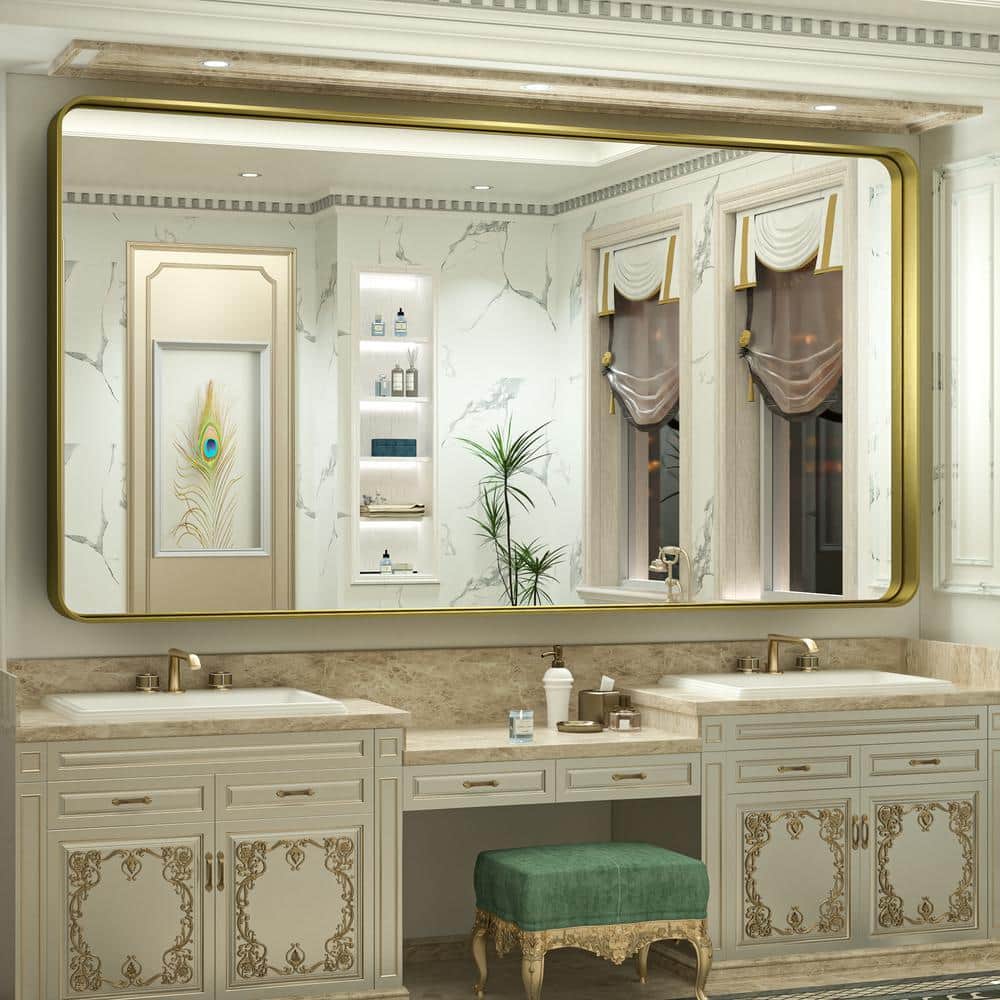 TETOTE 72 in. W x 36 in. H Rectangular Aluminum Framed Wall Mount ...