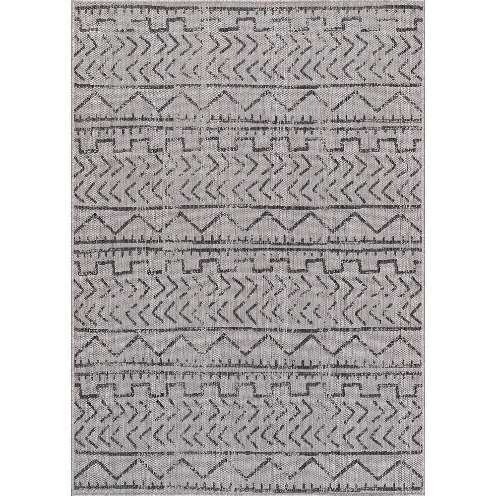 Beverly Rug 4 X 6 Light Gray Dark Gray Waikiki Modern Trellis Indoor ...