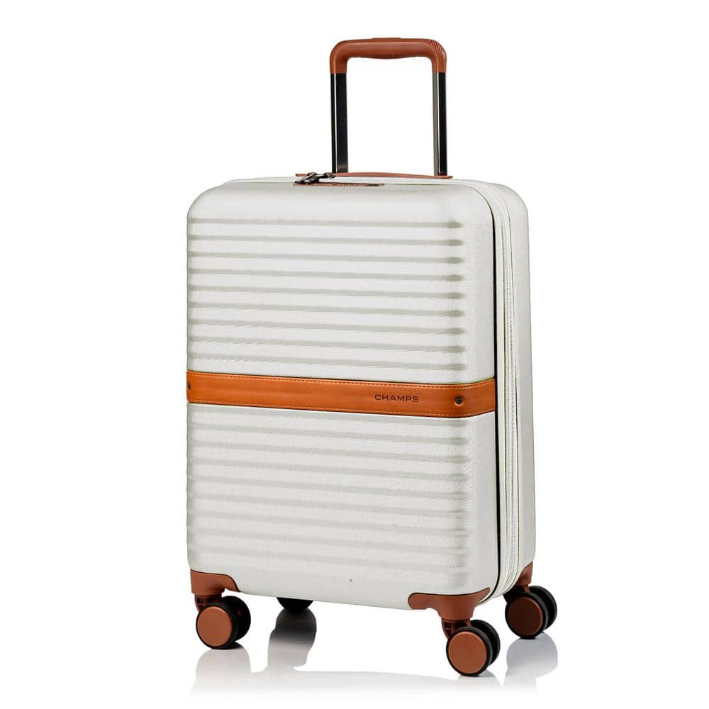 CHAMPS Vintage II 1-Piece Ivory Hard Side Carry-on Luggage Set S1030 ...