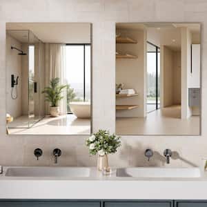 Vosuja 30 in. W x 40 in. H 2 PCS Frameless Mirrors, Large Gym Mirror ...
