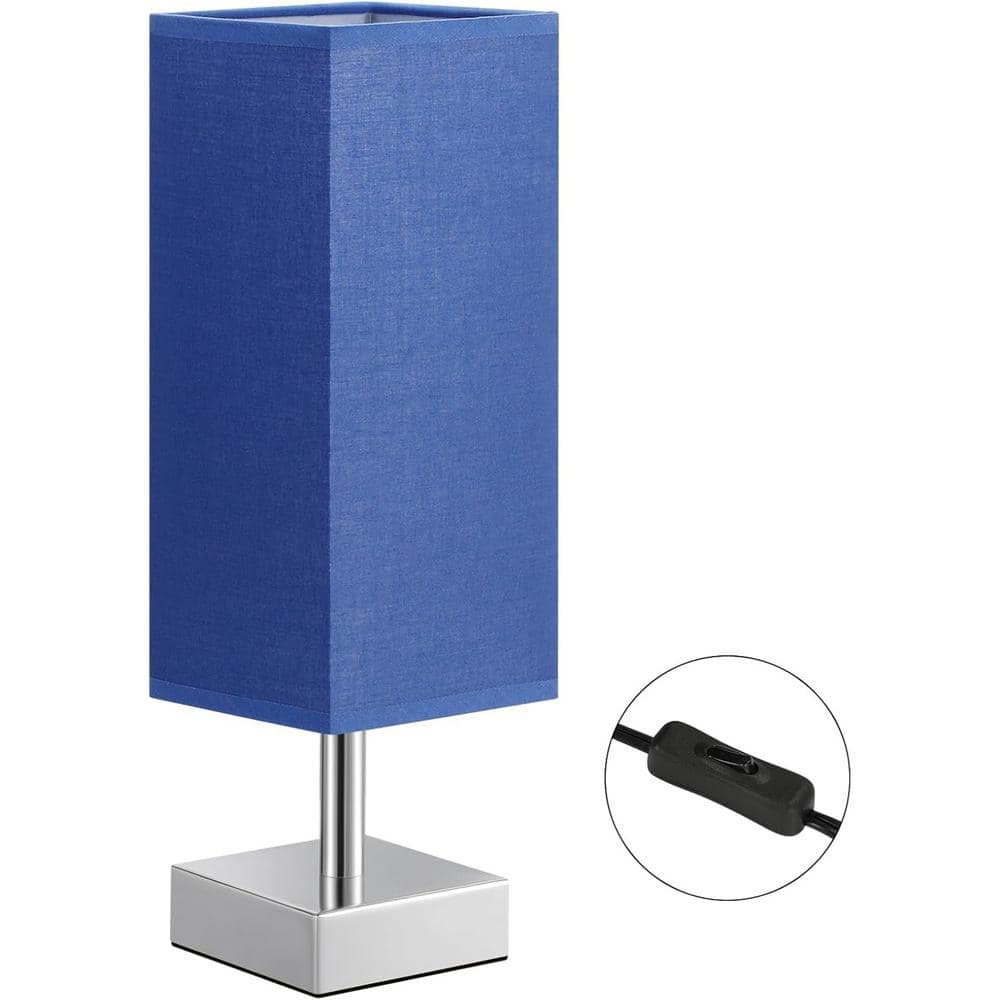 EKIEUDL 13.23 in. Minimalist Nightstand Small Table & Bedside Lamp with ...