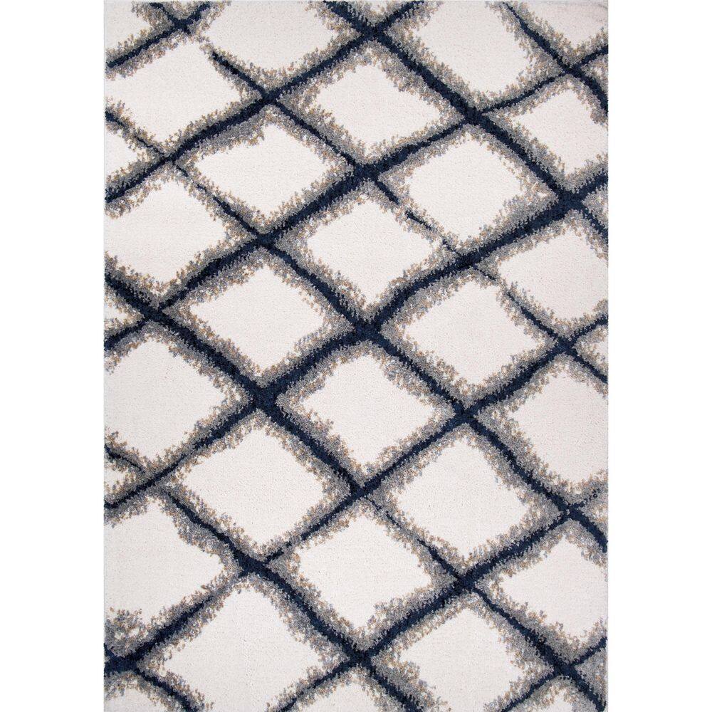 Orian Rugs Cotton Tail Line Trellis 6 ft. 7 in. x 9 ft. 6 in. Ivory ...
