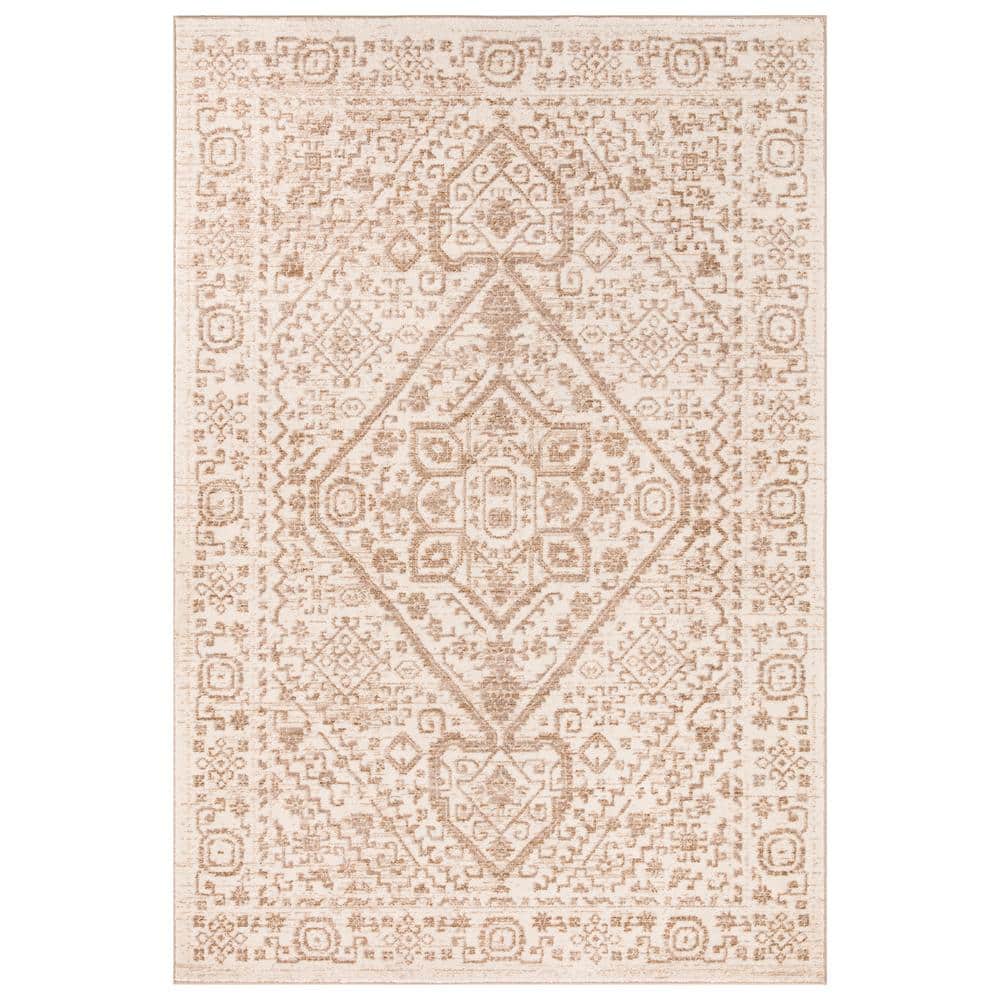 Concord Global Trading Mystic Medallion Ivory 8 ft. x 10 ft ...