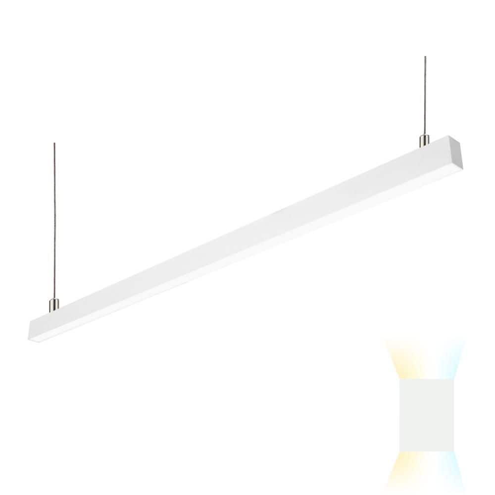 RUN BISON 8 ft. 100-Watt Integrated LED White Shop Light Fixture ...