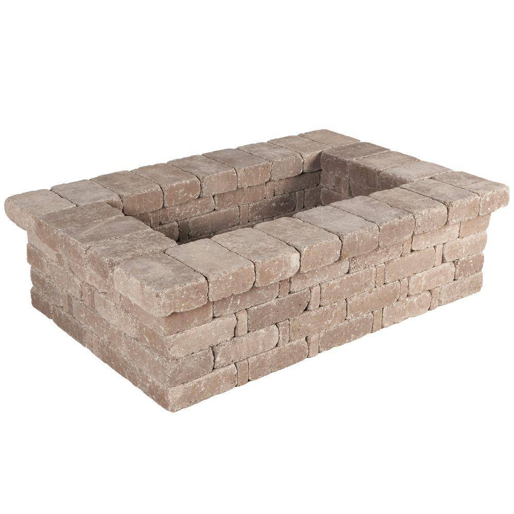 Pavestone RumbleStone 63 in. x 17.5 in. x 42 in. Rectangle Concrete ...