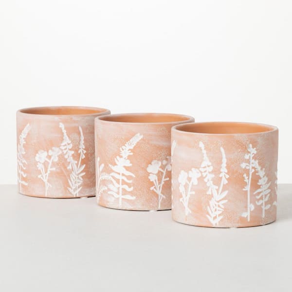 SULLIVANS 4.5" Terracotta Herb Ceramic Planter (Set of 3) CM3007 - The ...