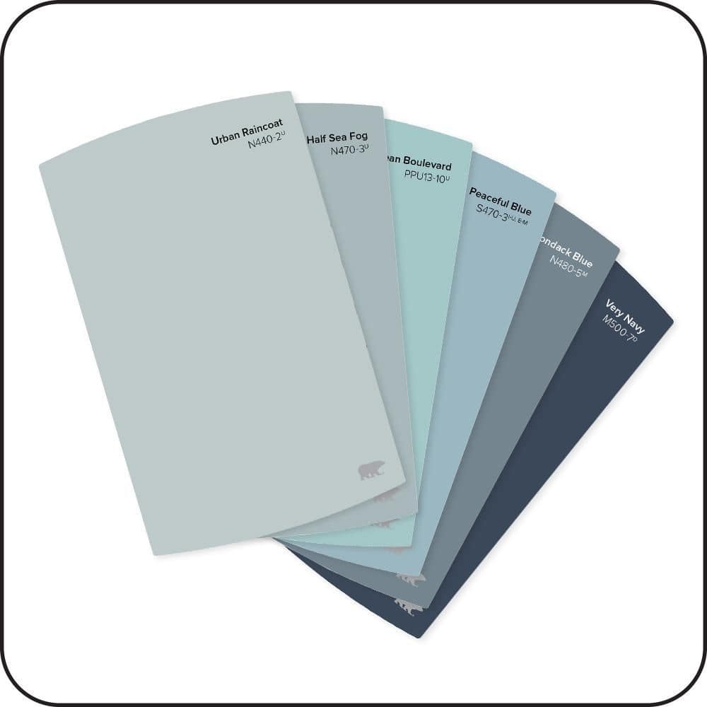 BEHR 2.75 in. x 4.5 in. Top Blues 6-Color Chip Set 50014048 - The Home ...