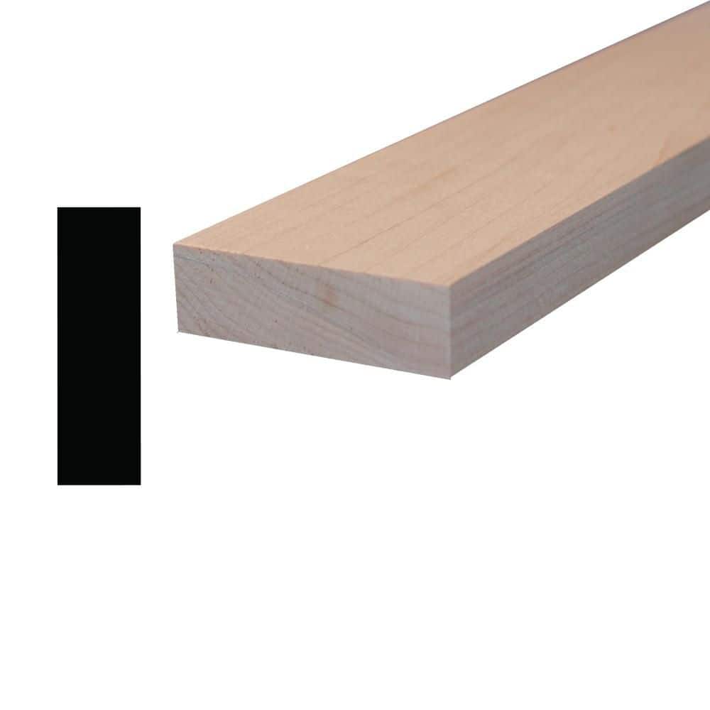 Alexandria Moulding 3/4 in. T x 2-1/2 in. W x R/L Aspen Wood S4S Board ...