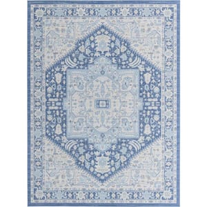 Unique Loom Whitney Milano French Blue 7 ft. 10 in. x 7 ft. 10 in. Area ...