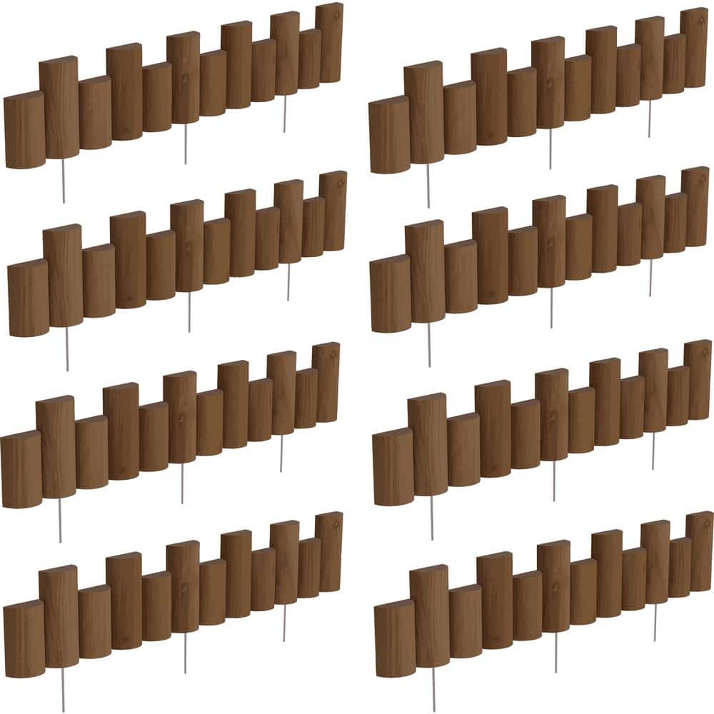 Vigoro 3 ft. Wooden Half-Log Landscape Edging (8-Pack) RC33B-8PK - The ...