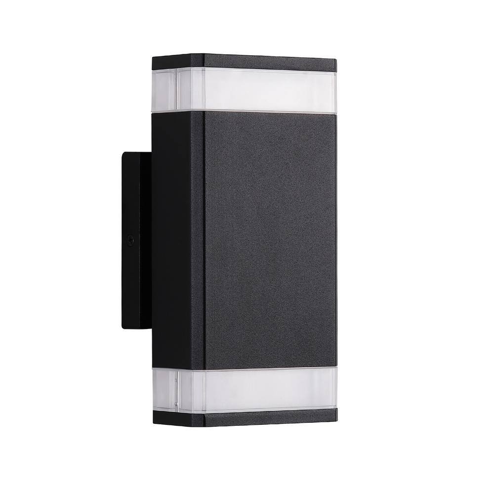 HKMGT 1-Layer Black Outdoor Hardwired Wall Lantern Sconce Modern ...