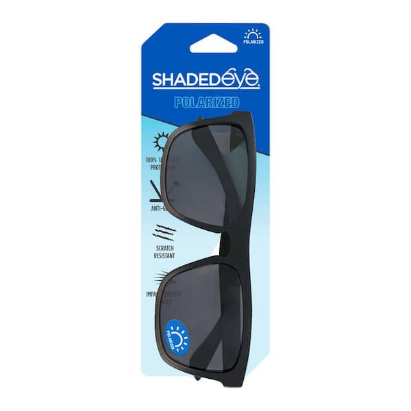 Shadedeye Polarized Square Black Smoke Sunglasses 85842-08 Shadedeye Polarized Square Black Smoke Sunglasses 85842-08