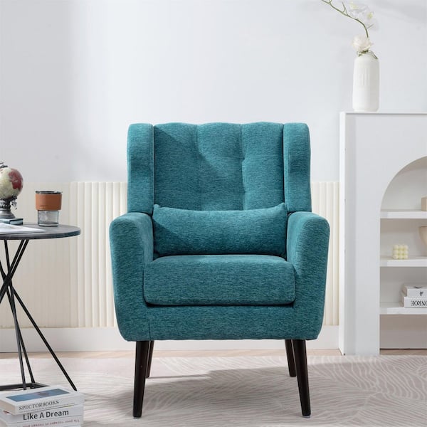 Modern Frame Upholstered Accent Chair in Teal HD8876-T - The Home Depot