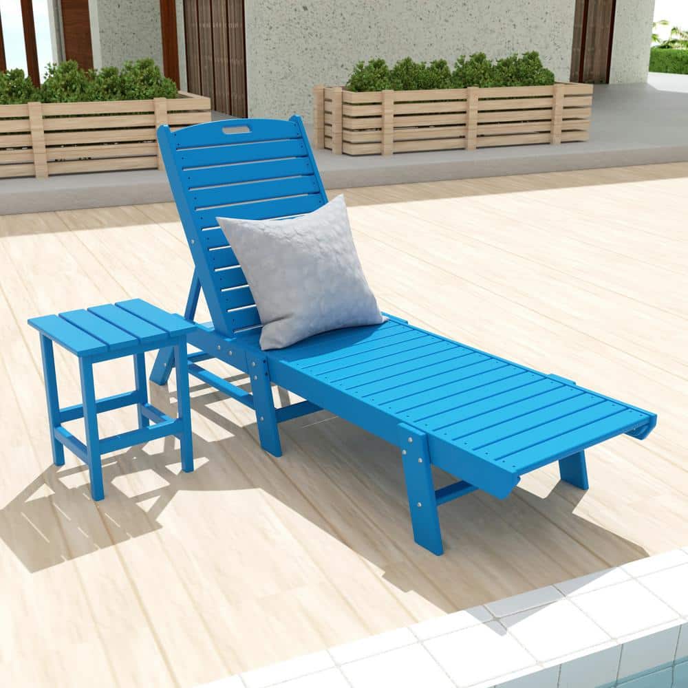 WESTIN OUTDOOR Laguna 2-Piece Pacific Blue Fade Resistant Poly HDPE ...