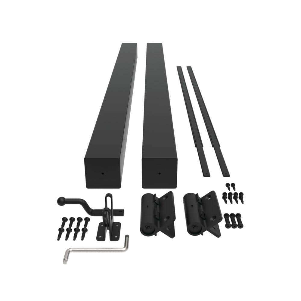 Barrette Outdoor Living VersaRail Classic 42 in. Matte Black Aluminum ...